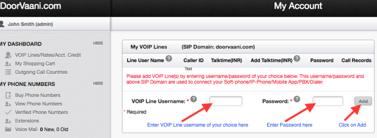 How to create a VOIP Line? | DoorVaani Blog
