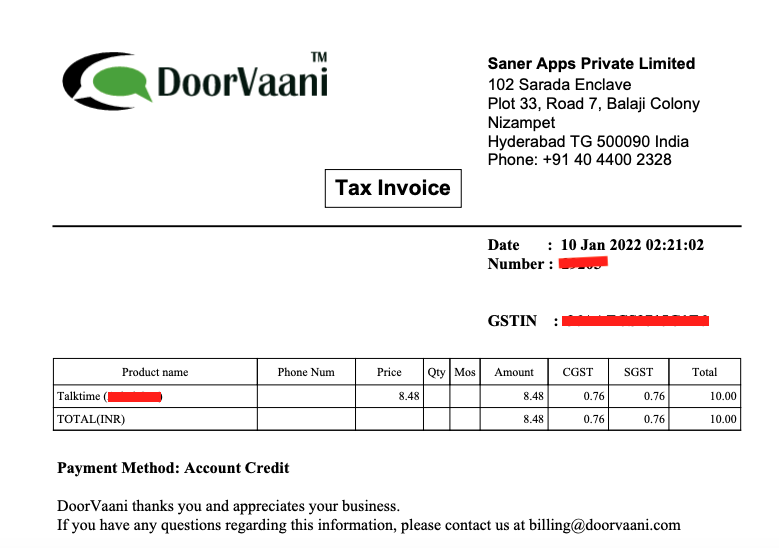 Invoices | DoorVaani Blog